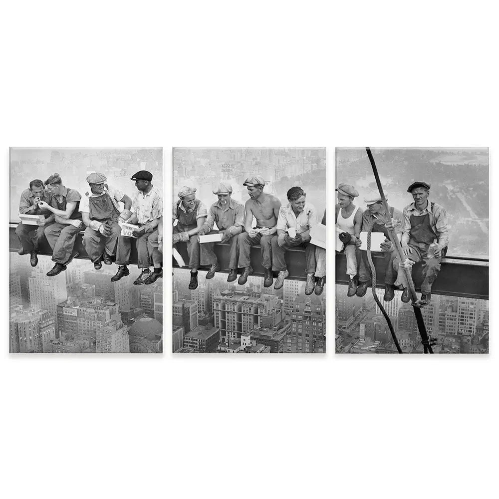 Lunch Atop A Skyscraper Trio Canvas Print