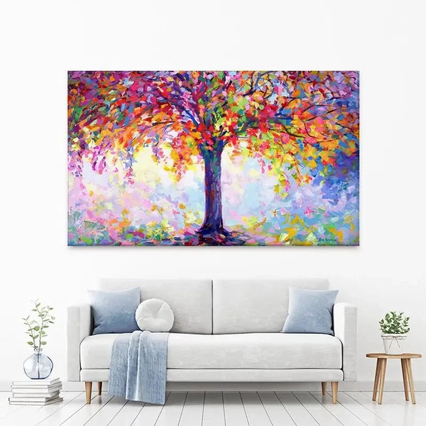 Tree Of Happiness Canvas Print | Tree of Happiness Artwork | Tree Art ...