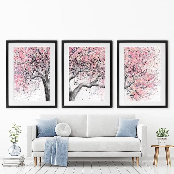 Taffy Blossom Tree Framed Art Print Trio – Art Print Shop