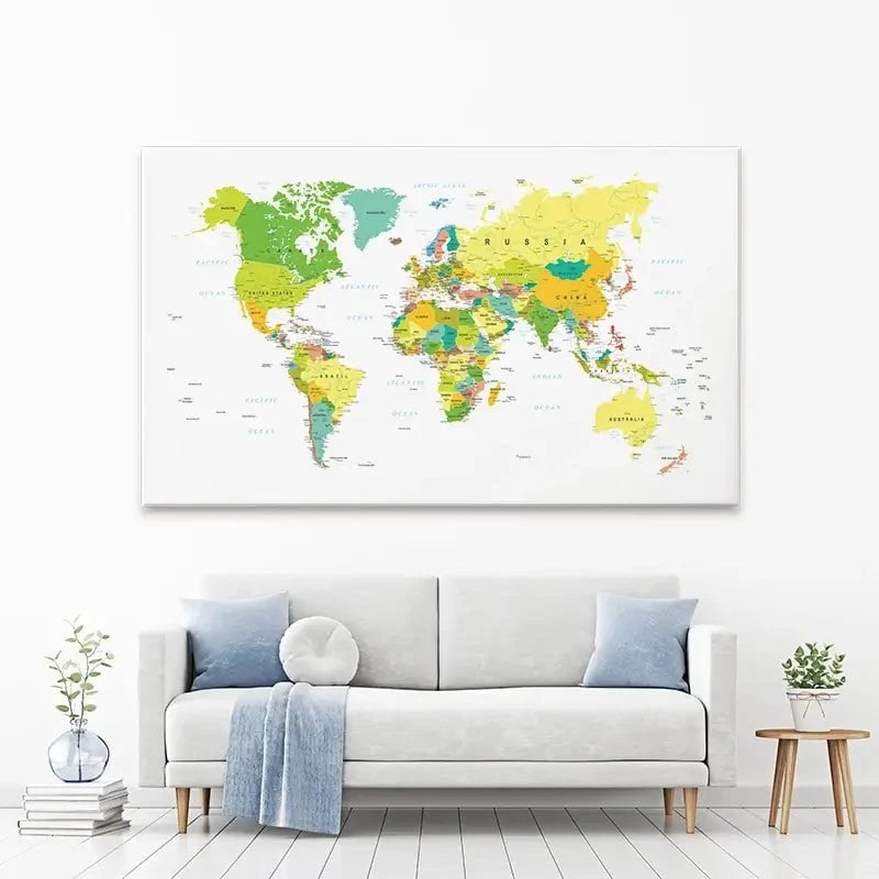 World Map Canvas Print – Art Print Shop