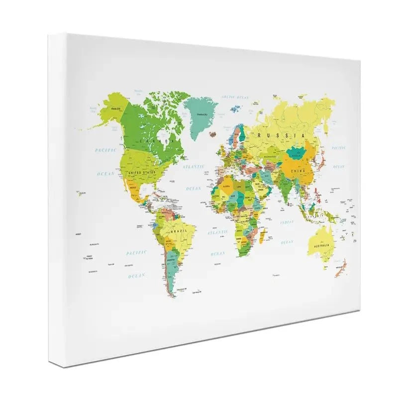 World Map Canvas Print – Art Print Shop