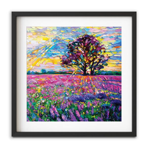A Field Filled With Colour Square Framed Art Print – Art Print Shop