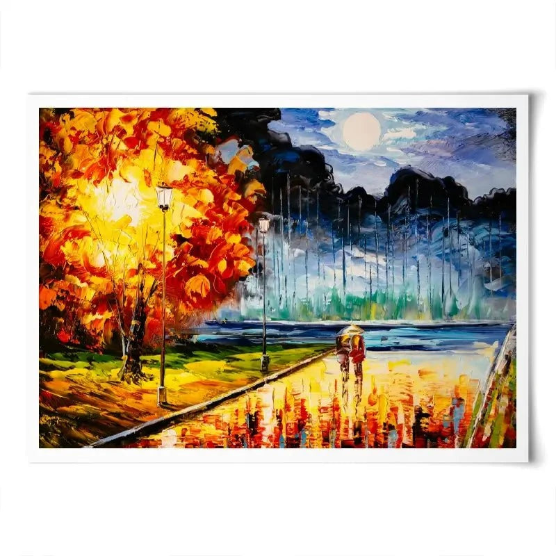 A Moonlit Walk Art Print