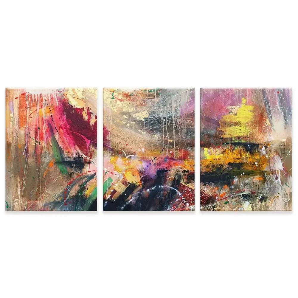 Abstract Story Trio Canvas Print