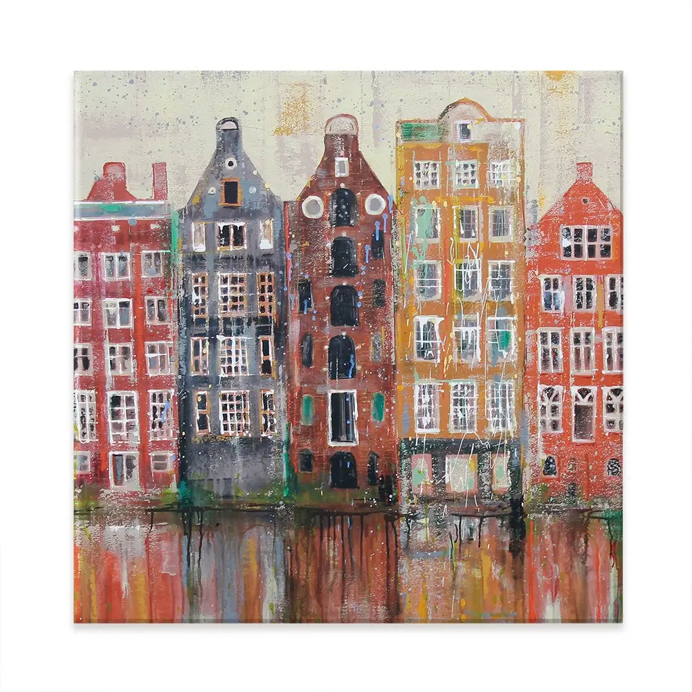 Amsterdam Damrak Square Canvas Print
