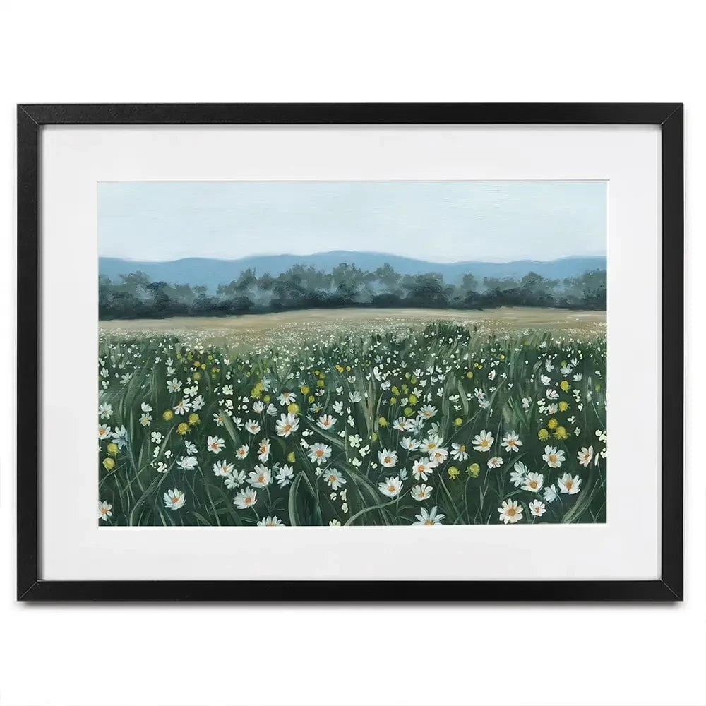 April Flower Field Framed Art Print