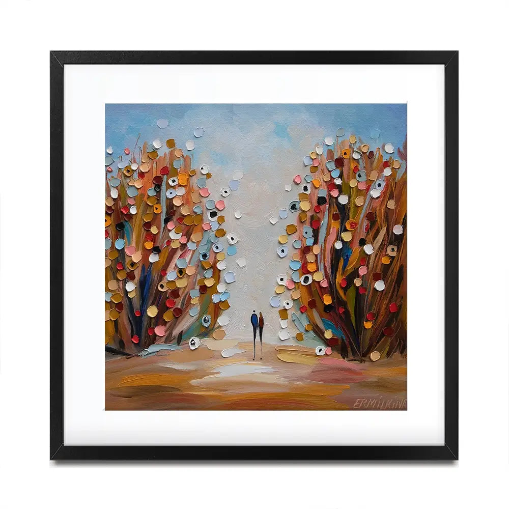Autumn Garden Square Framed Art Print