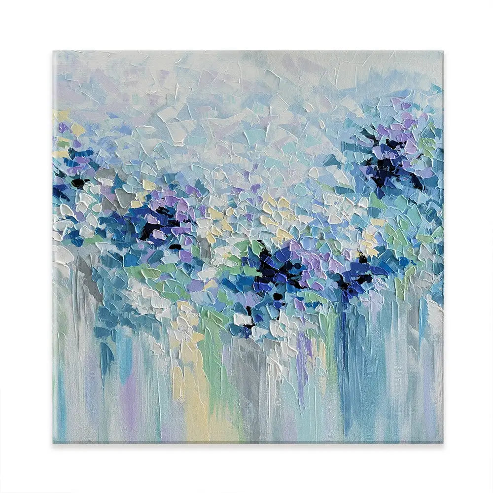 Baby Blue Square Canvas Print