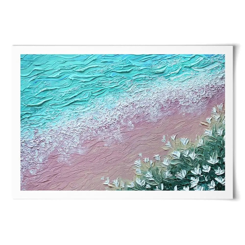 Beachy Flowers Art Print