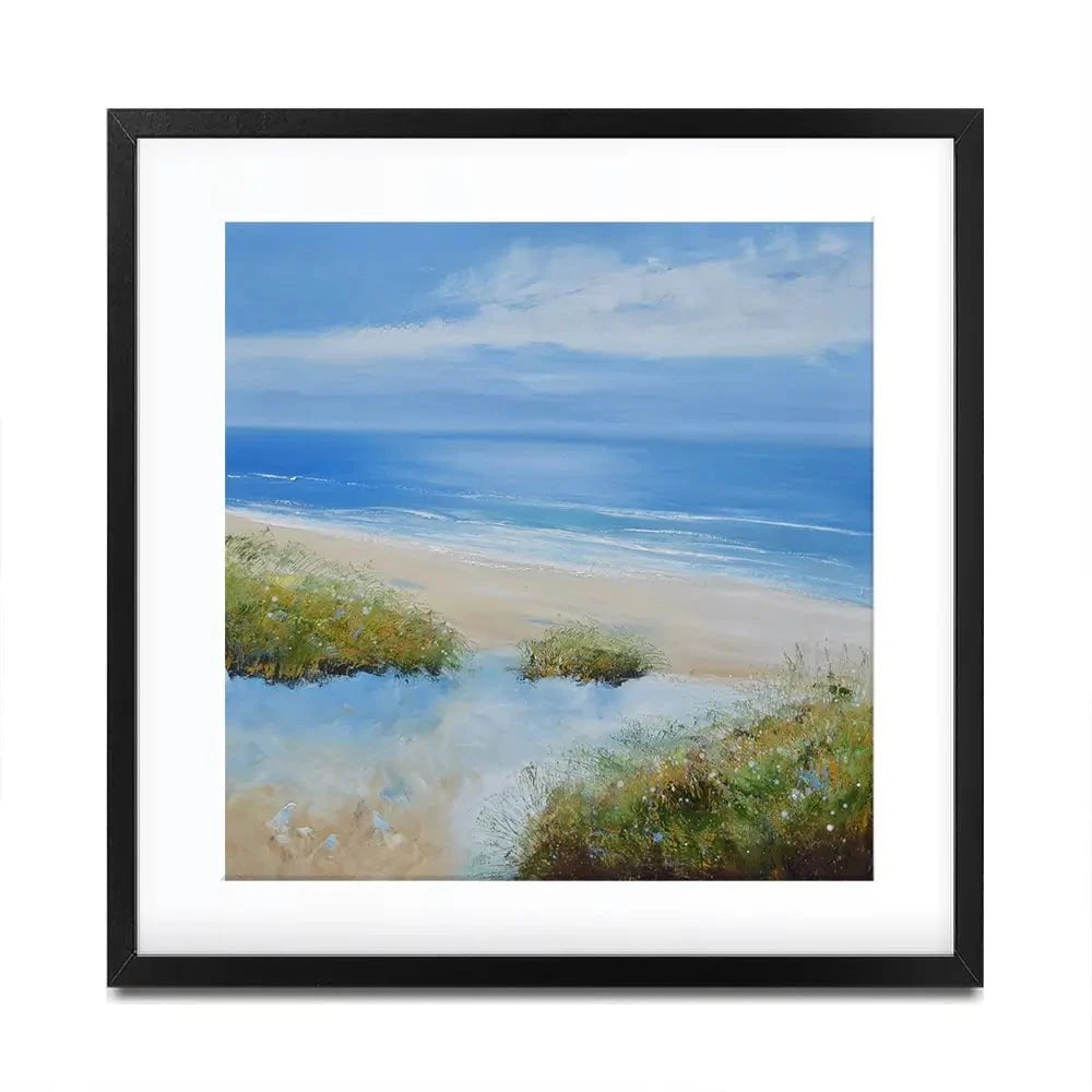 Beachy Square Framed Art Print