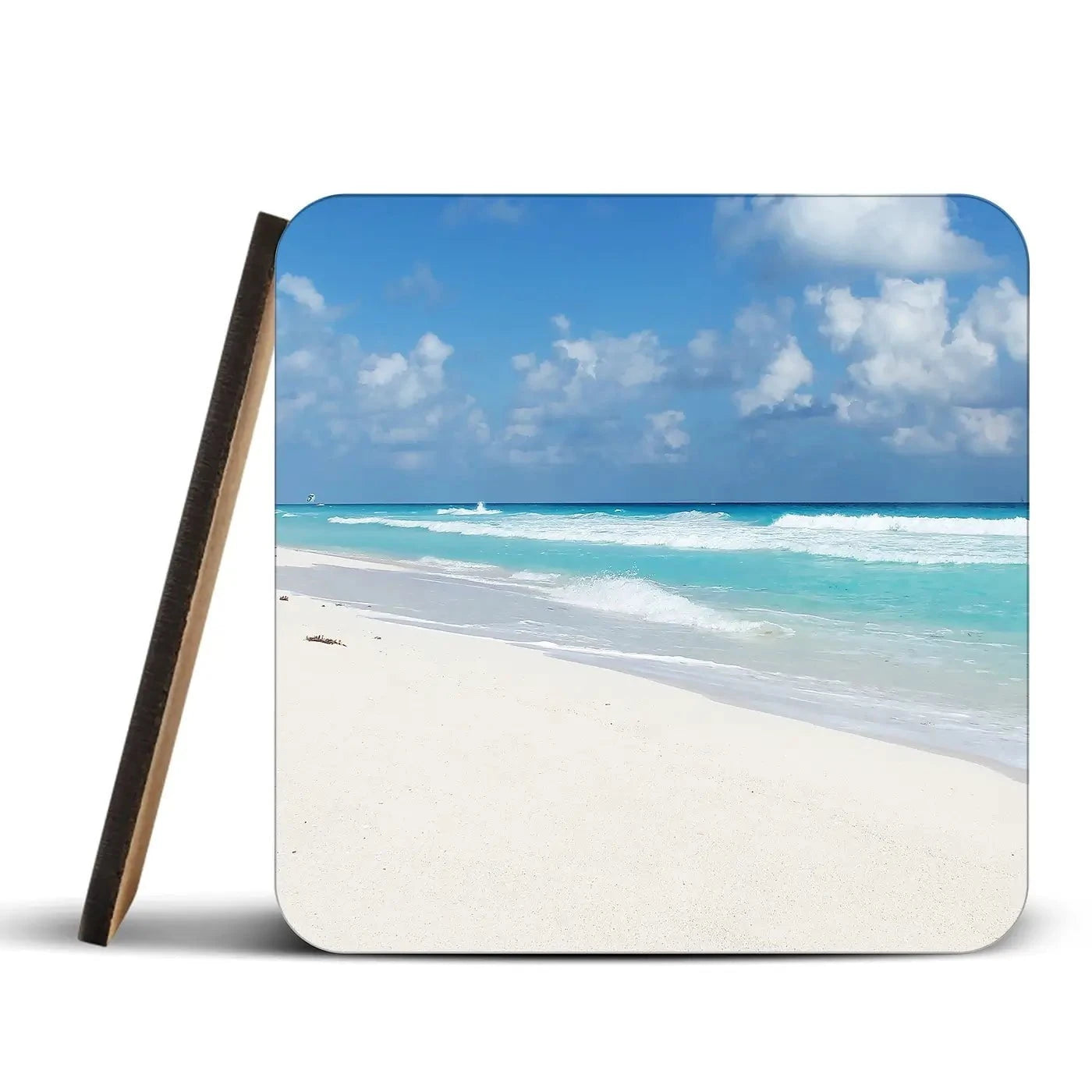 Beautiful Beach Scene Coaster Set | Beautiful Beach Scene Art Coasters