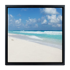 Beautiful Beach Scene Square Canvas Print – Art Print Shop