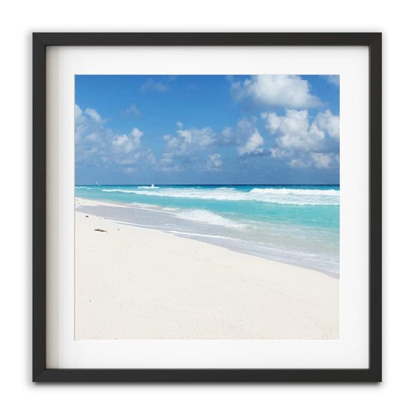Beautiful Beach Scene Square Framed Art Print – Art Print Shop