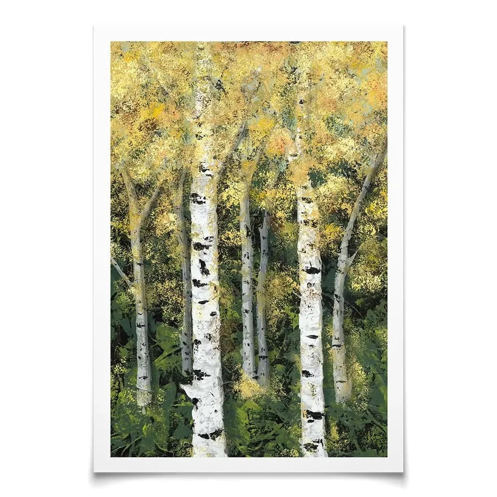 Birch Treeline Art Print