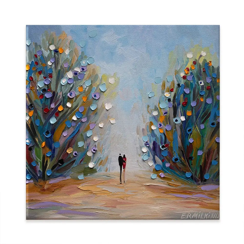 Blooming Garden Square Canvas Print