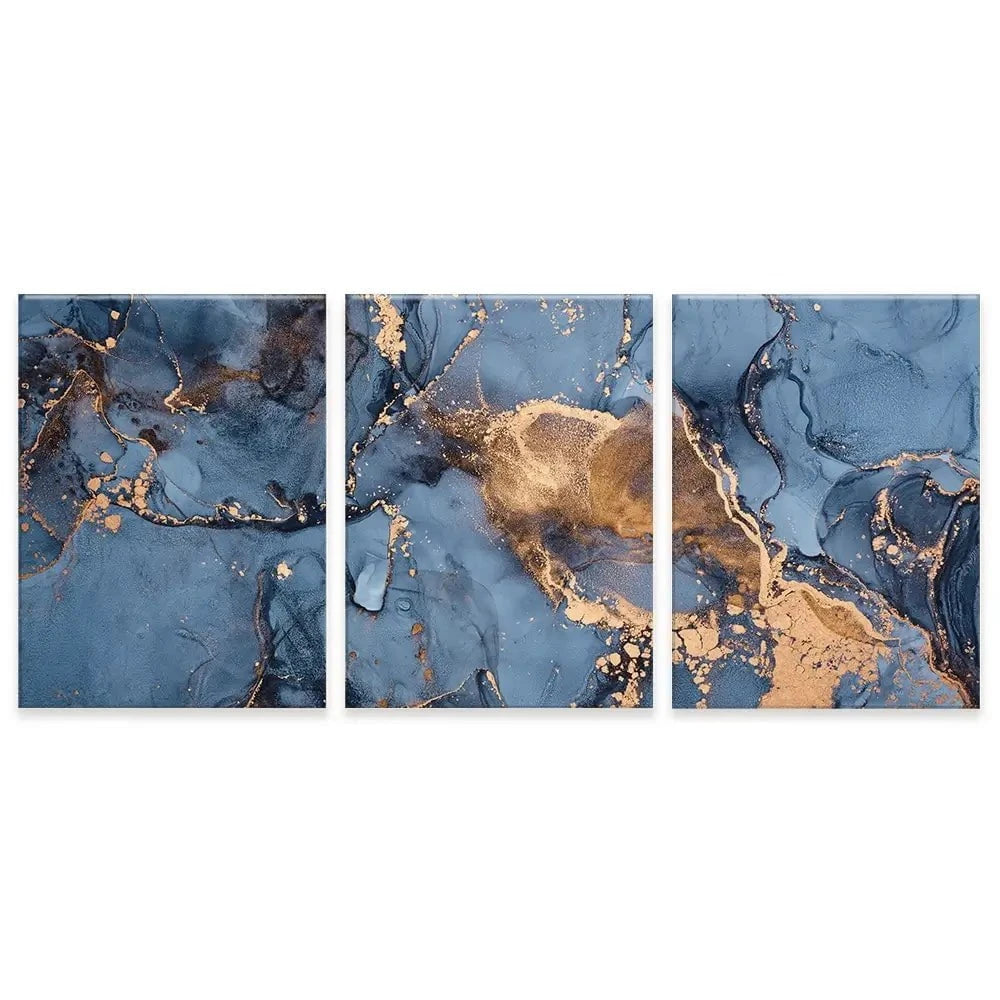Blue And Bronze Trio Canvas Print