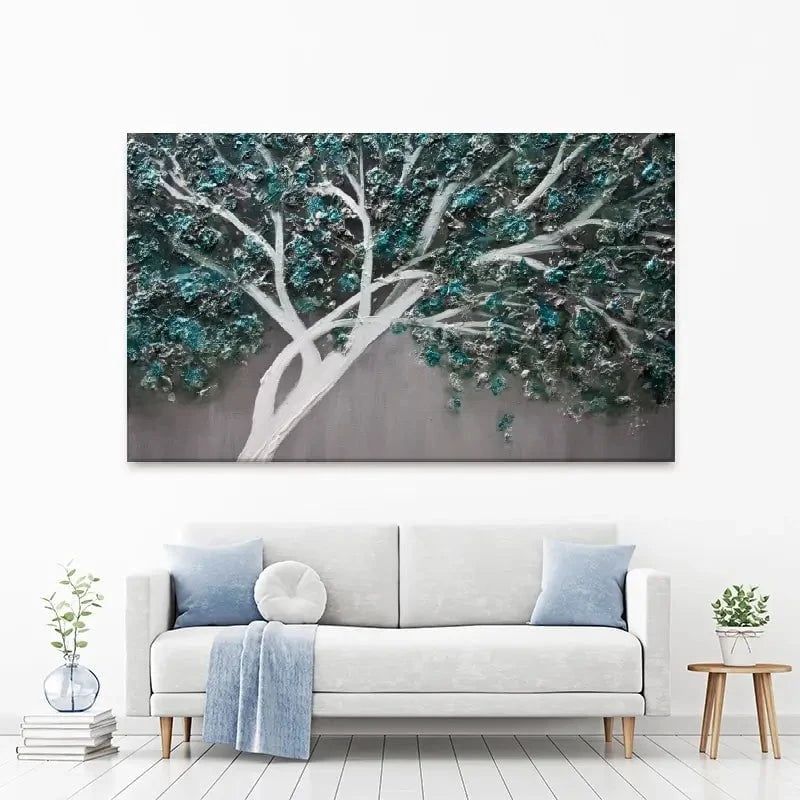 Blue Tree Of Life Canvas Print