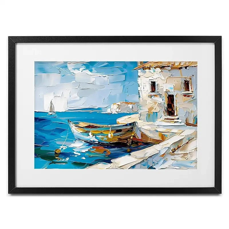Boat On The Beach Framed Art Print