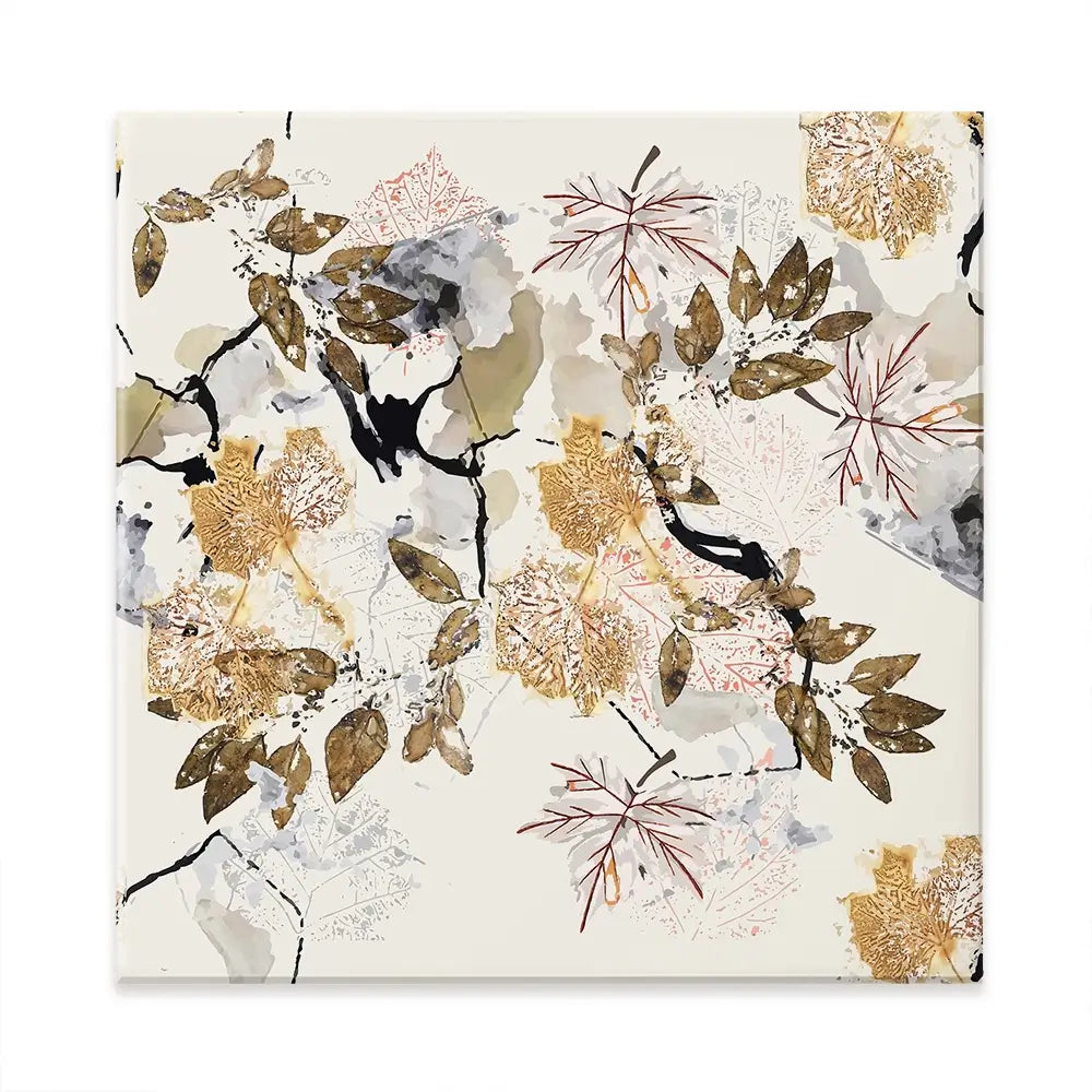 Botanical Branches Square Canvas Print