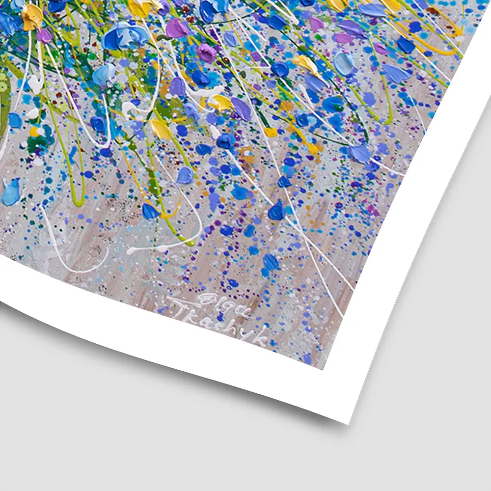 Bouquet Of Blue Flowers Square Art Print