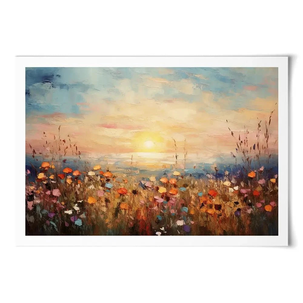 Bright Meadow Sunrise Art Print