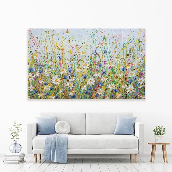 Daisy Splash Canvas Print | Daisy Splash Artwork | Daisy Art – Art ...