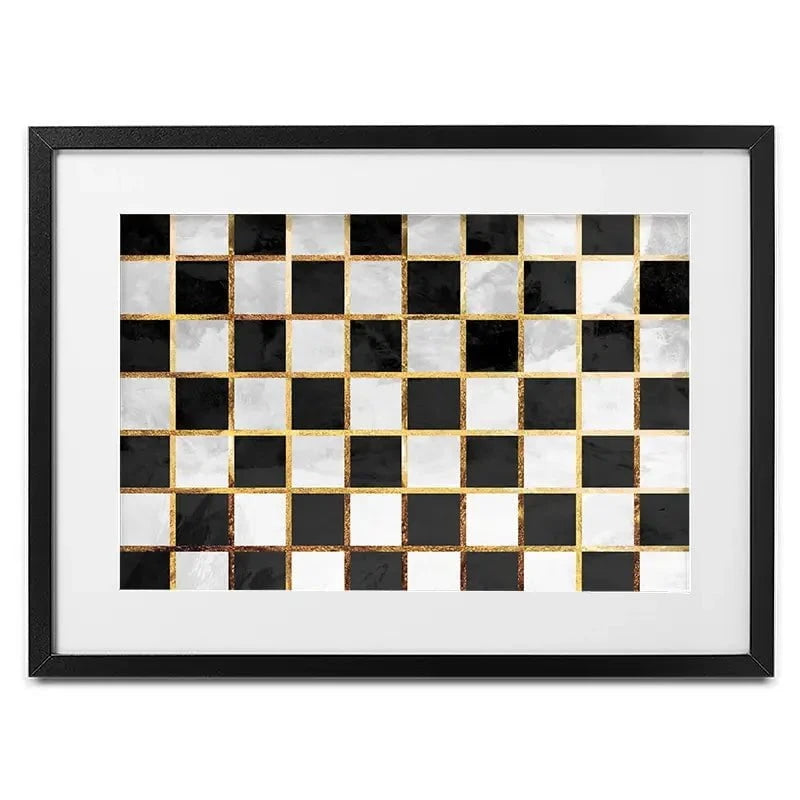 Checkerboard Framed Art Print