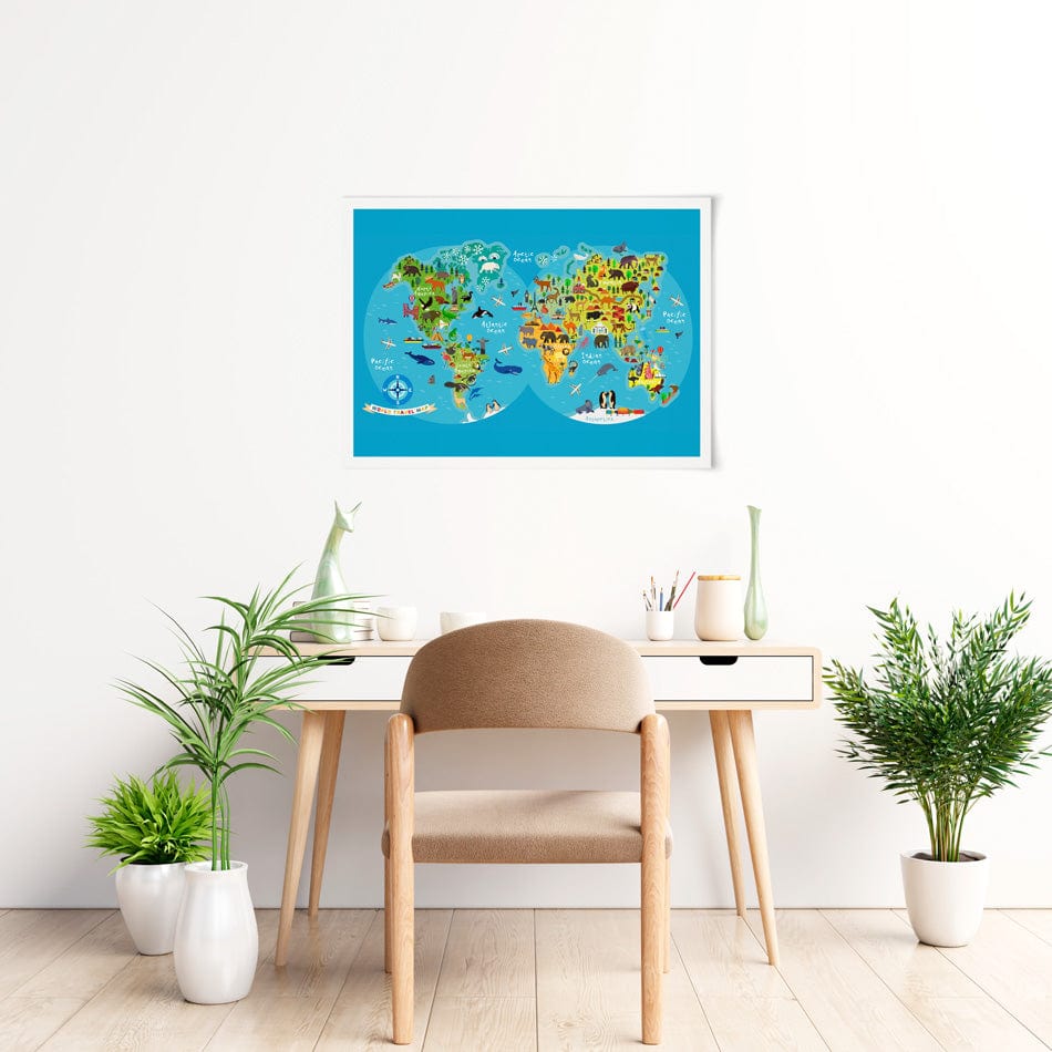 Children's World Map Art Print – Art Print Shop