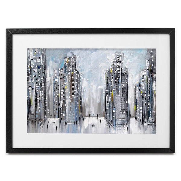 City Street Scene Framed Art Print – Art Print Shop