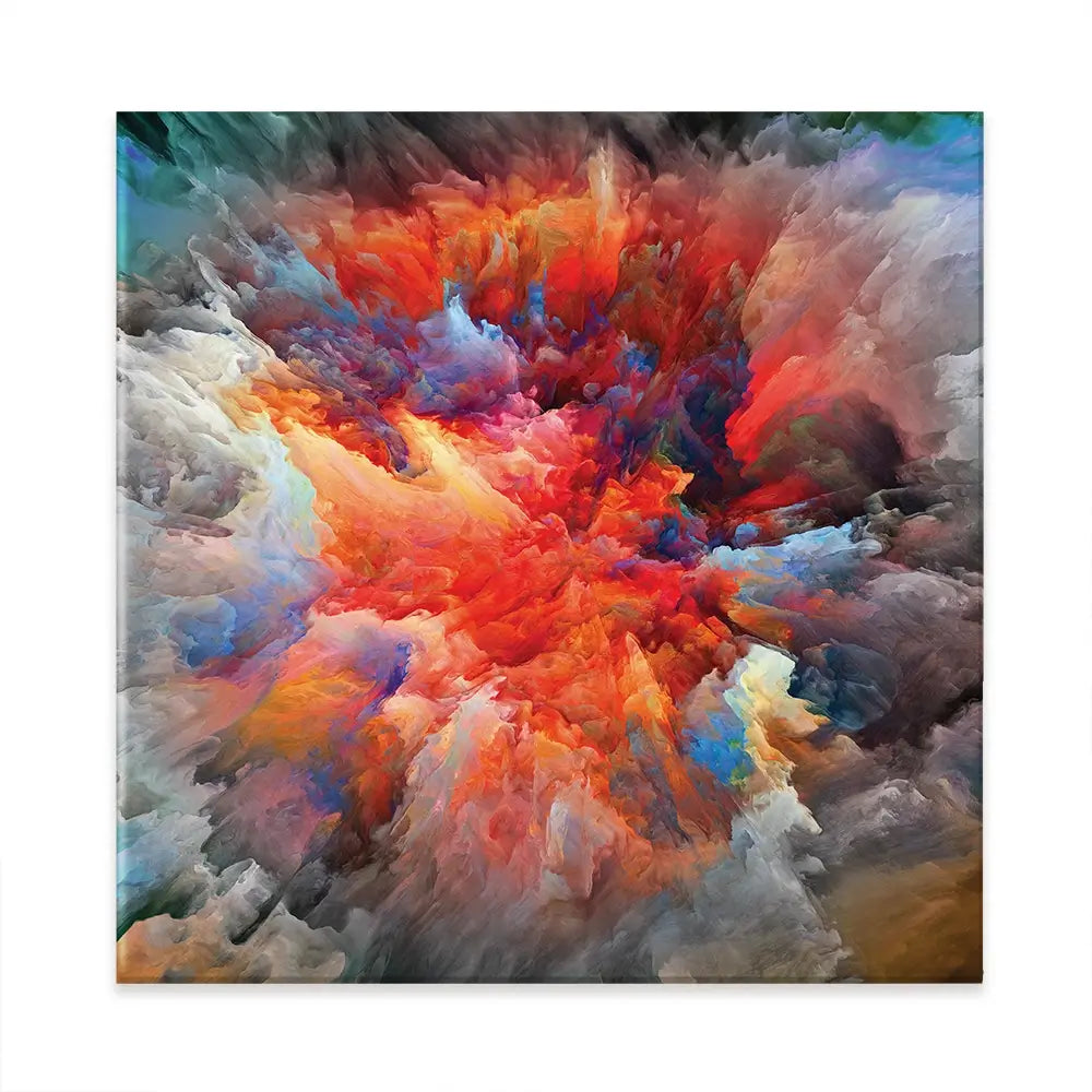 Colourful Explosion Square Canvas Print
