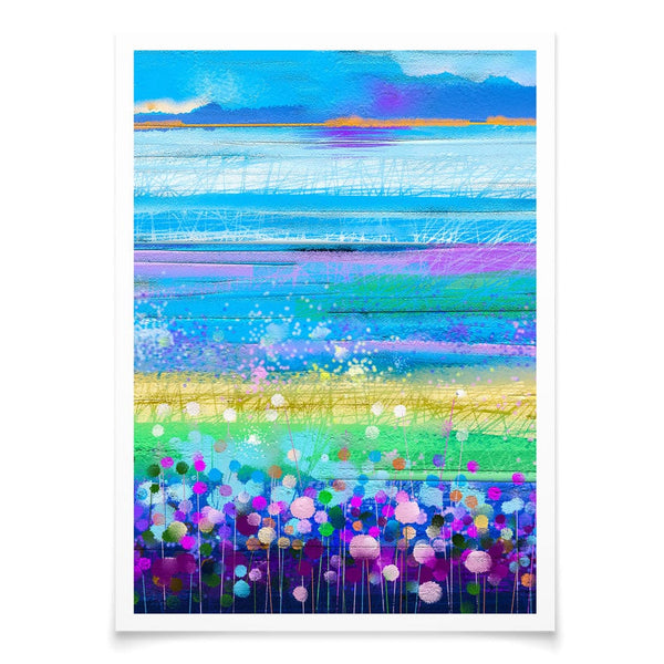 Colourful Floral Portrait Art Print – Art Print Shop