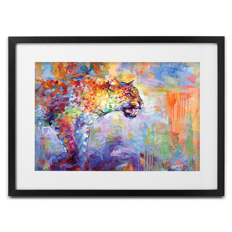 Colourful Leopard Framed Art Print