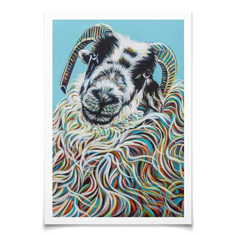 Colourful Ram Art Print
