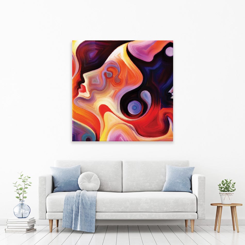 Colours Of The Mind Square Canvas Print