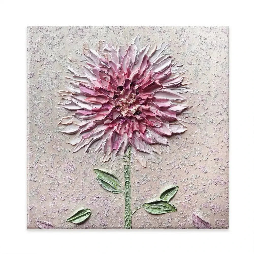 Comfortable Solitude Pink Square Canvas Print