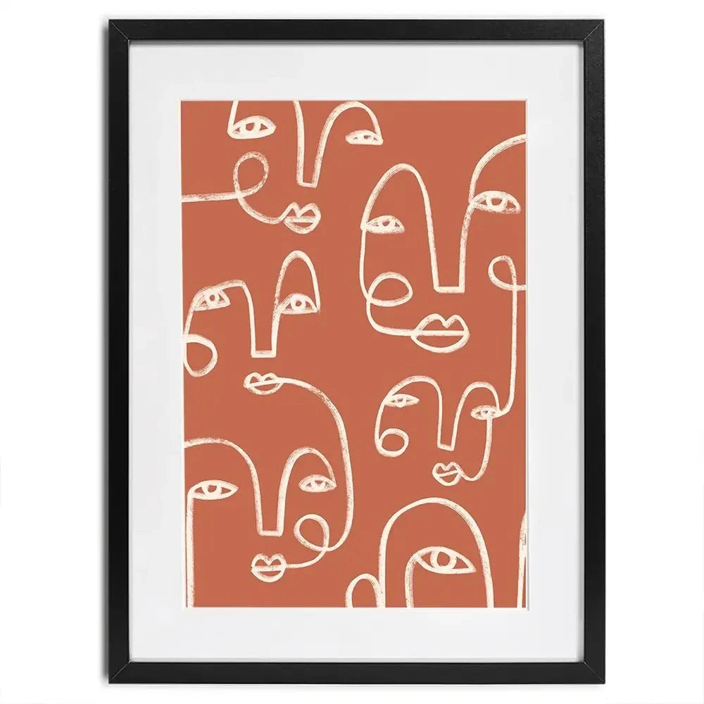 Connected Expressions Framed Art Print