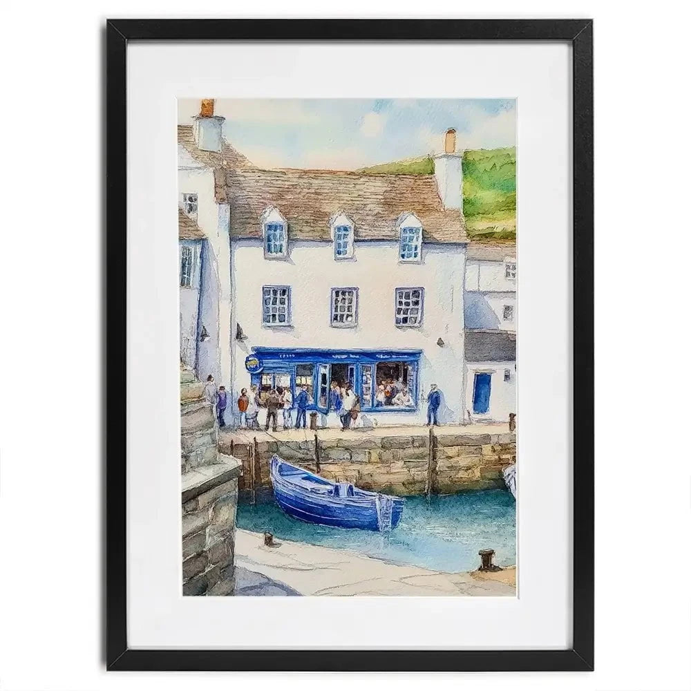 Cornish Quayside Framed Art Print