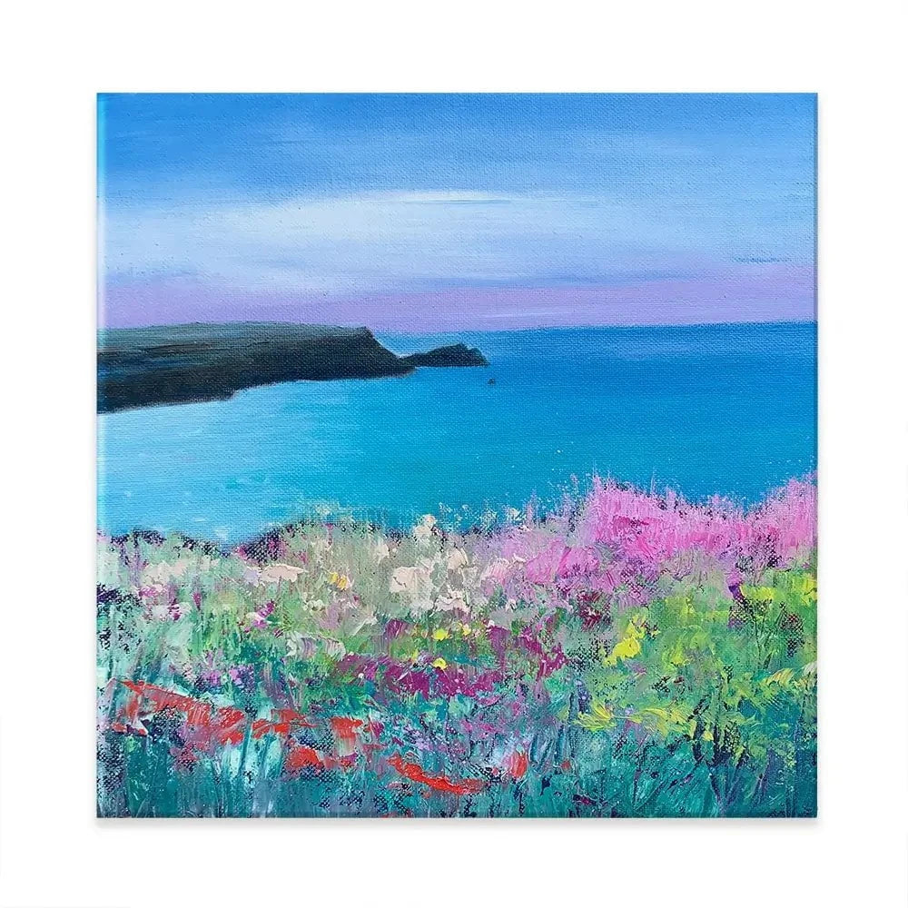 Cornish Sunset Square Canvas Print