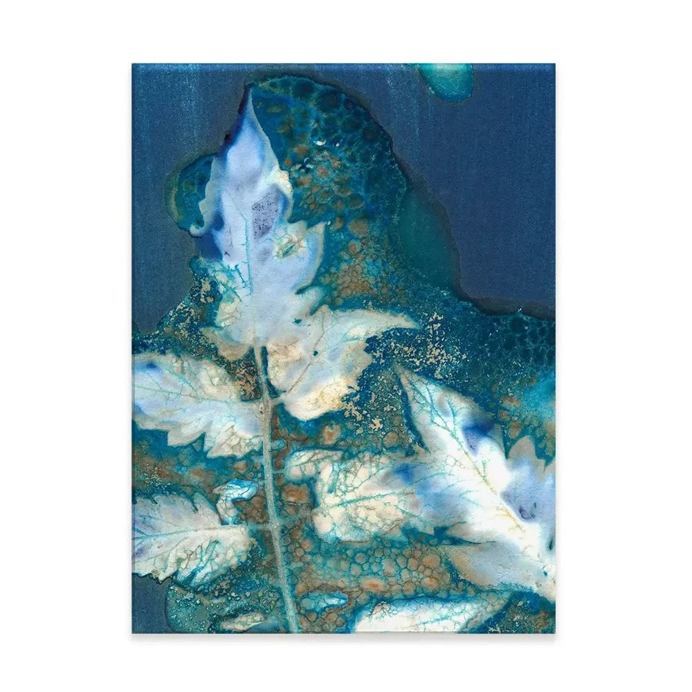 Cyanotype Leaves Canvas Print
