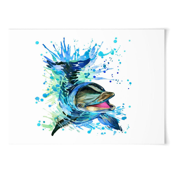 Dolphin Splash Art Print – Art Print Shop