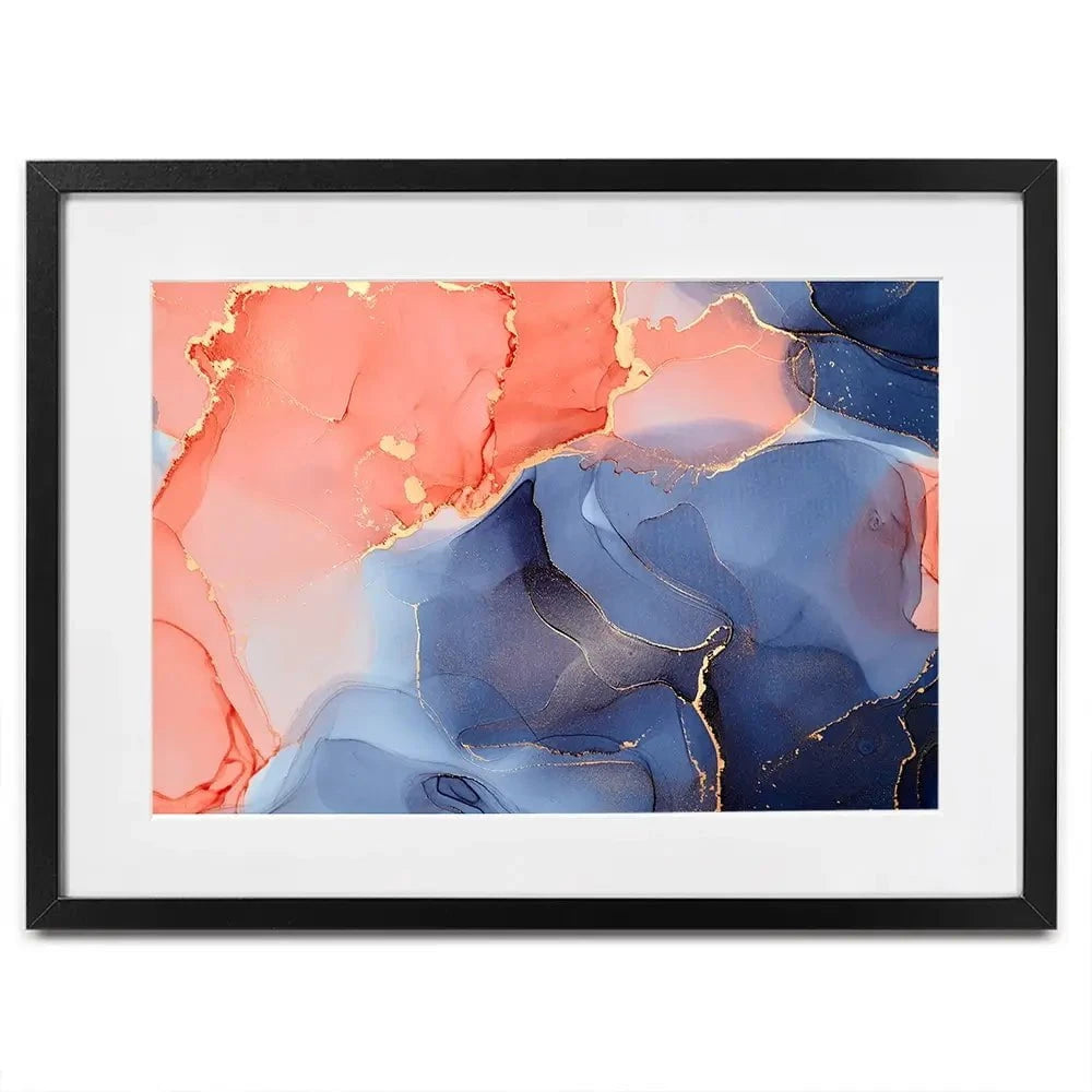 Duo Marble Framed Art Print