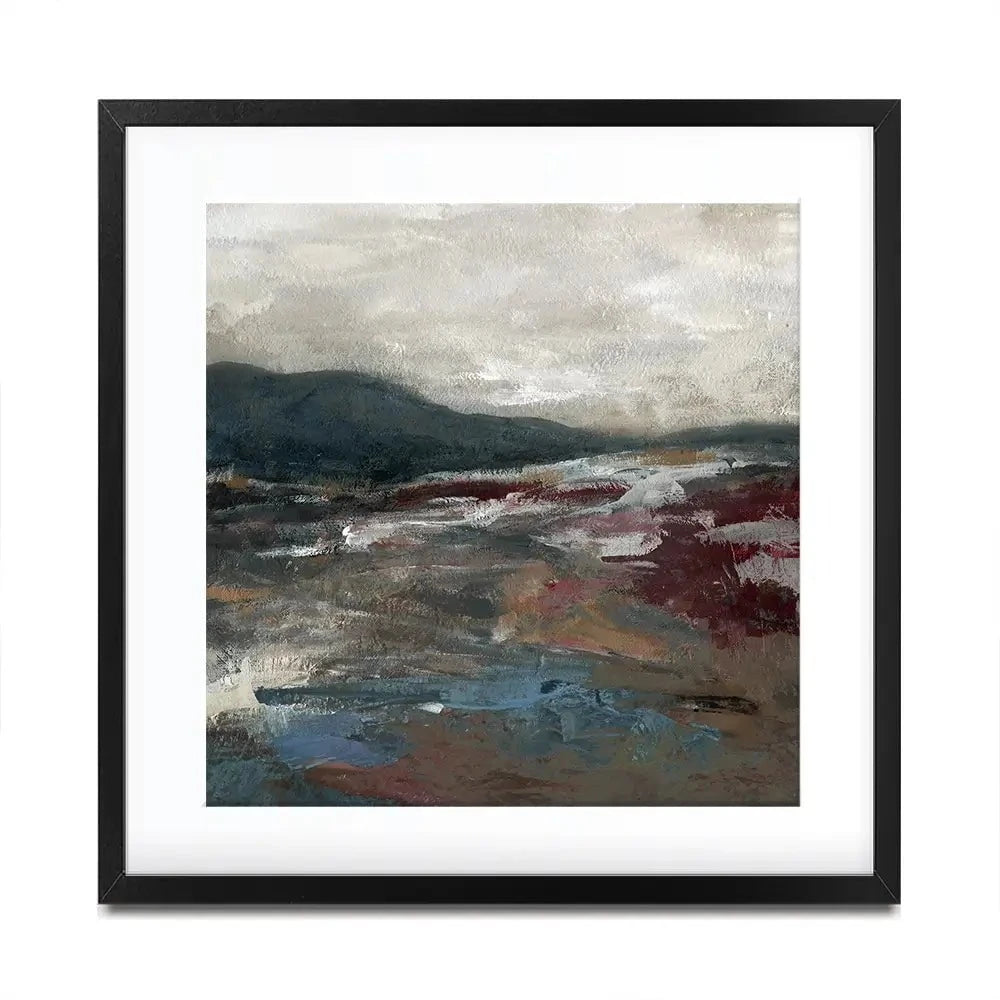Ebony Dusk Square Framed Art Print