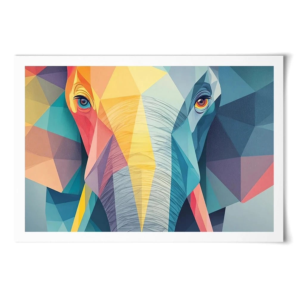 Elephant Shapes Art Print