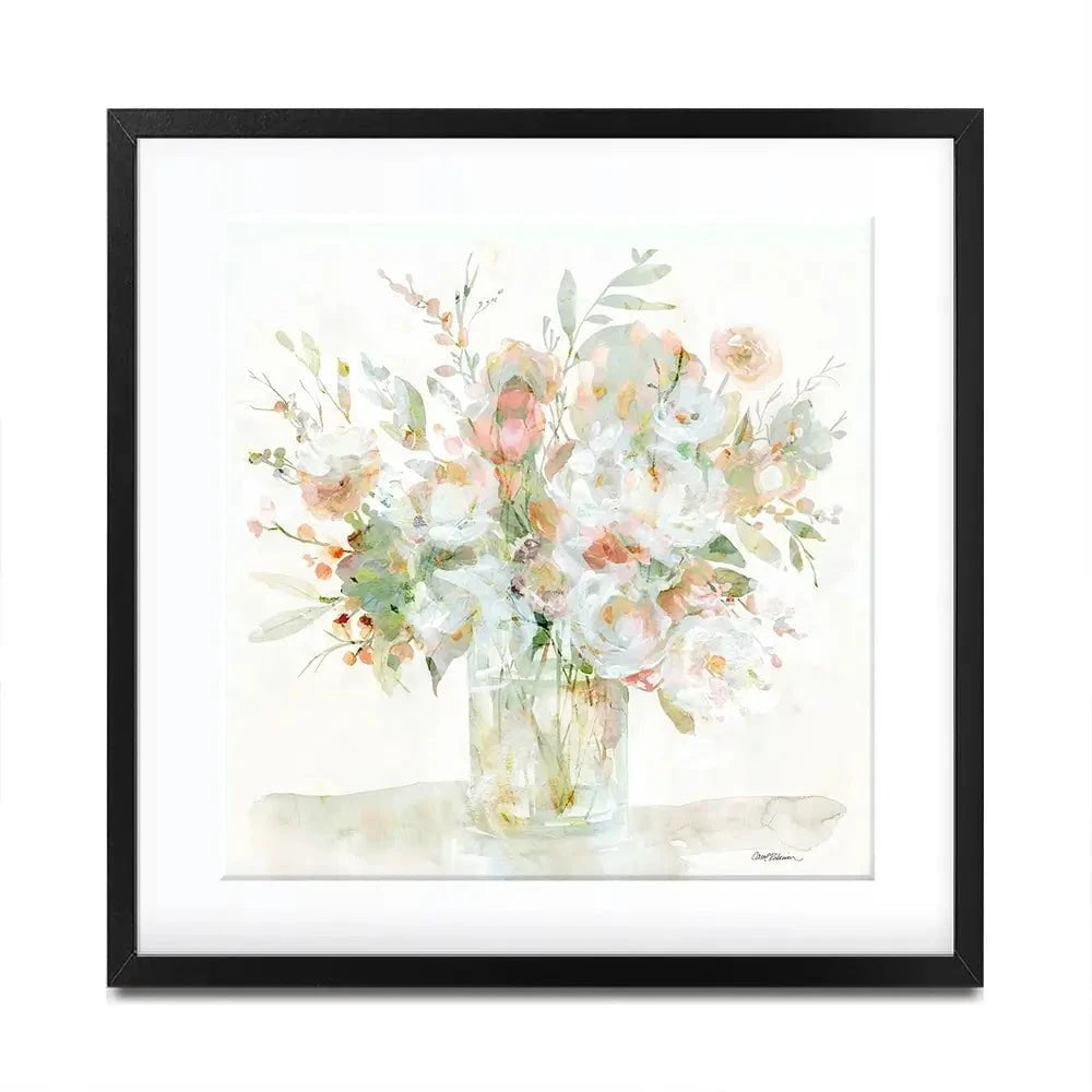 Floral Fragrance Square Framed Art Print