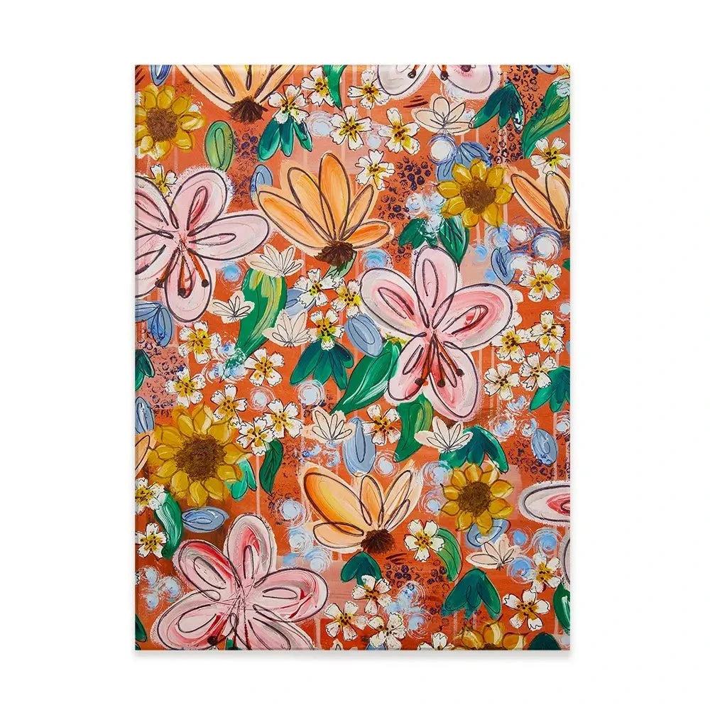Flower Power Orange Canvas Print