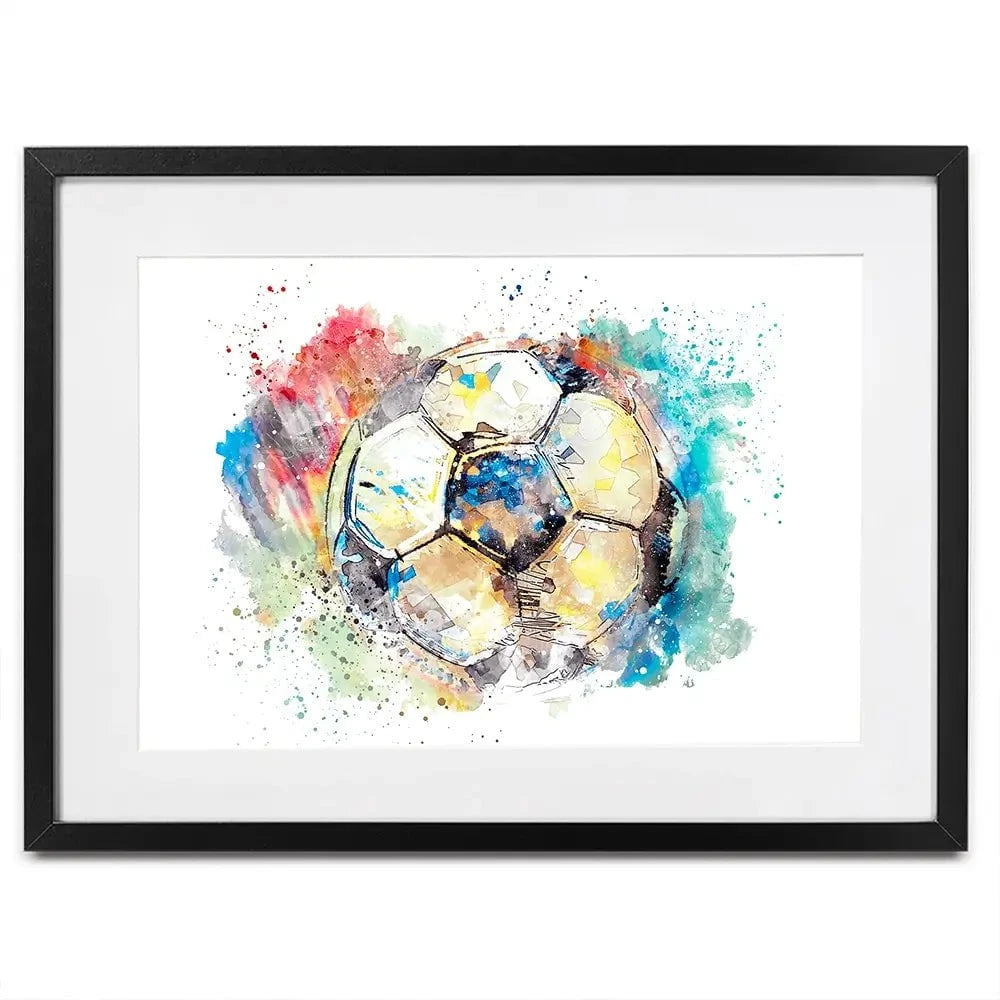 Football Splash Framed Art Print