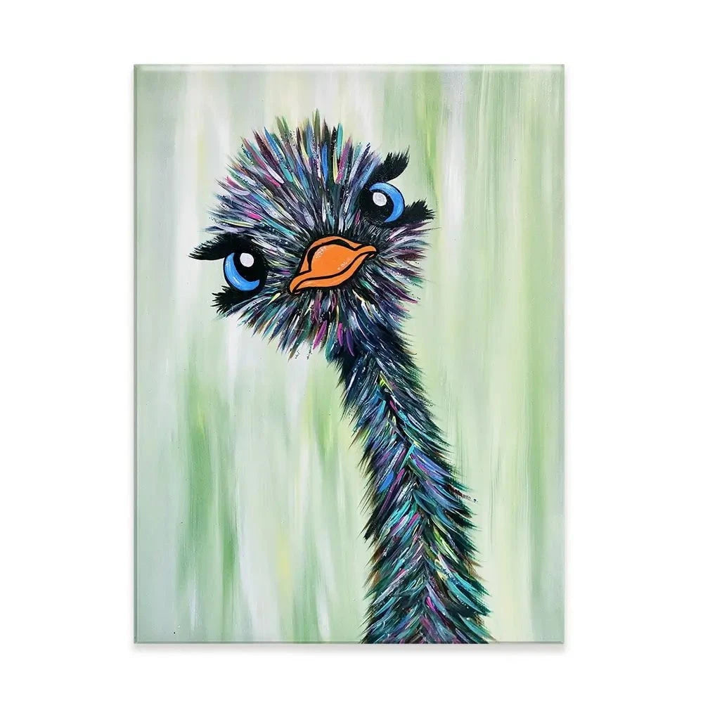 Funky Ostrich Canvas Print