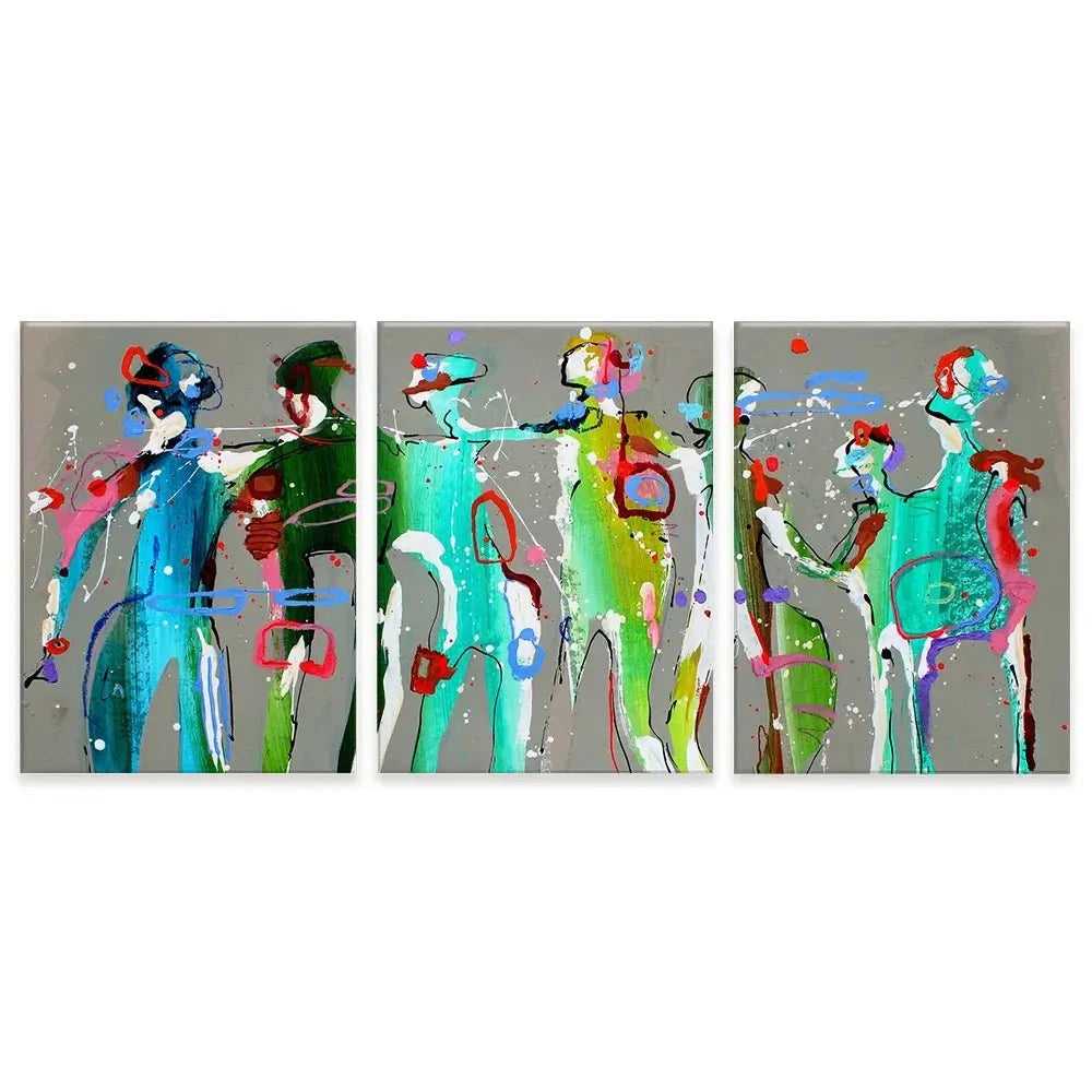 Funky People Trio Canvas Print