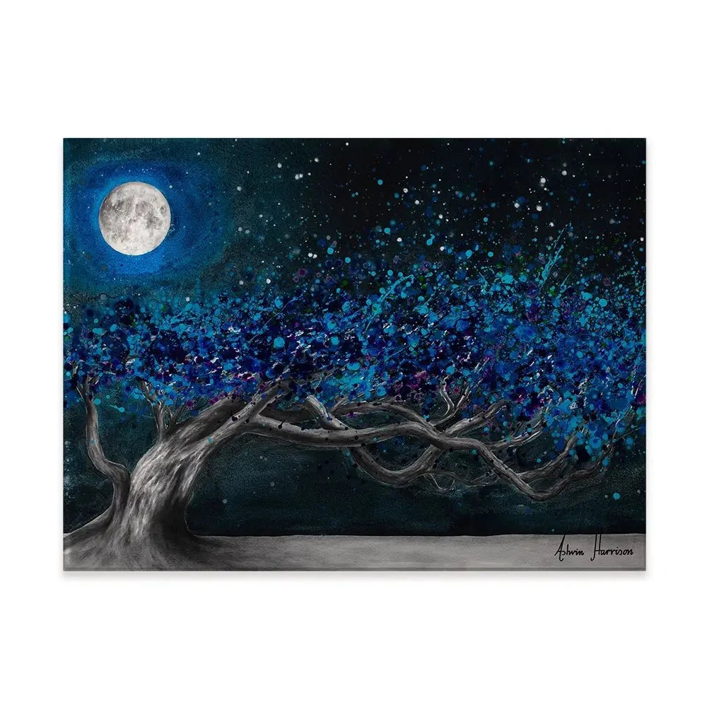 Glowing Midnight Tree Canvas Print