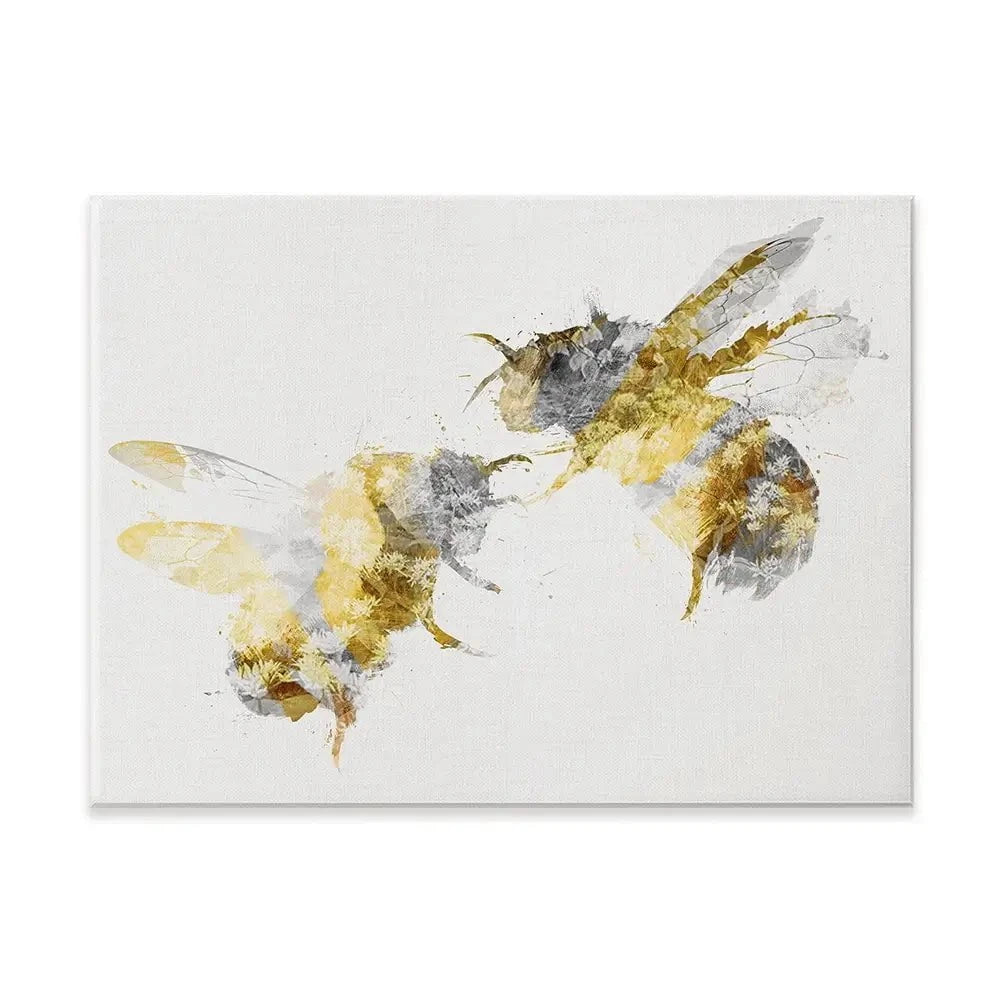 Golden Bees Canvas Print